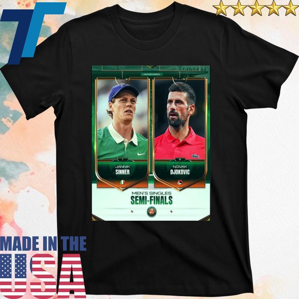 Novak Djokovic vs Jannik Sinner Roland Garros 2025 Semi Finals Poster ...