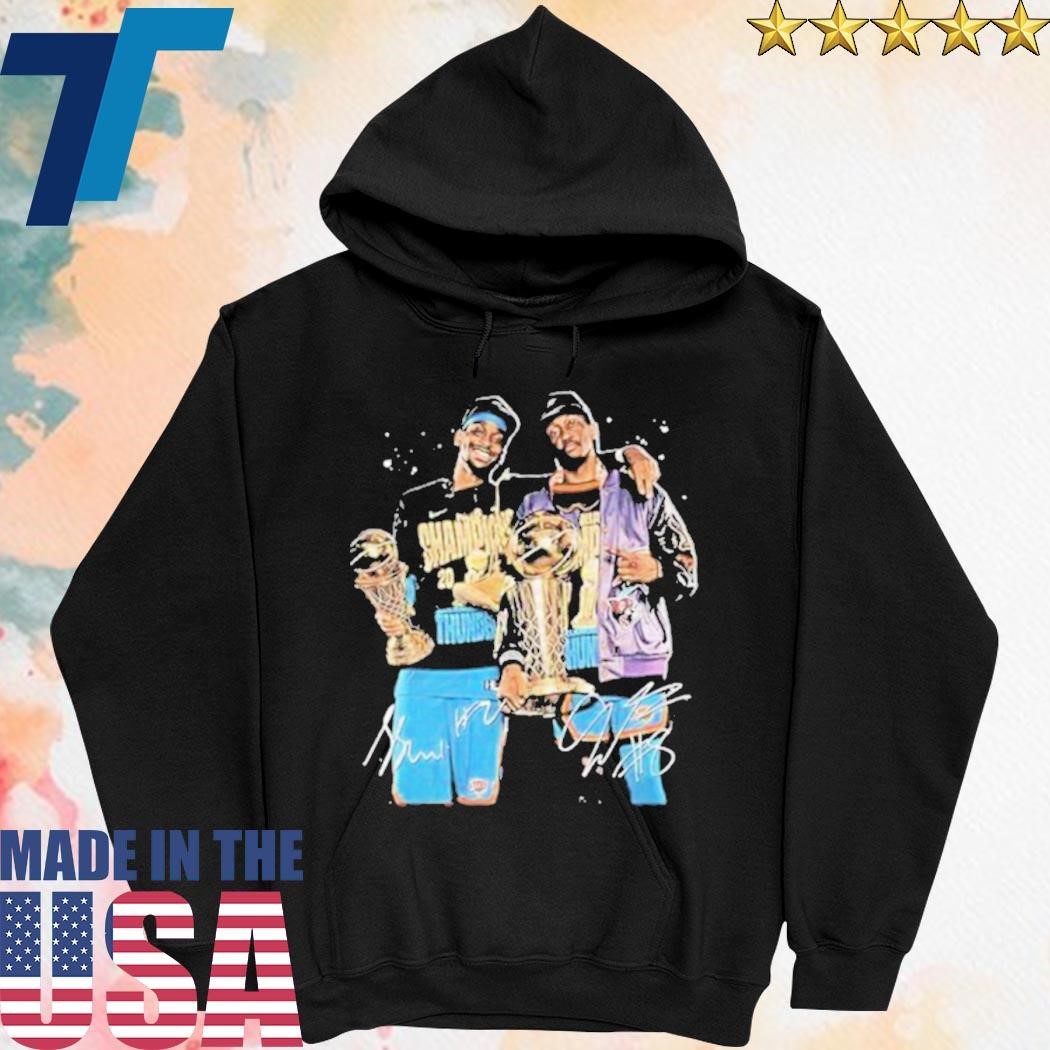 SGA & JDub Jalen Williams Trophies OKC Thunder NBA Champions 2025 Shirt ...