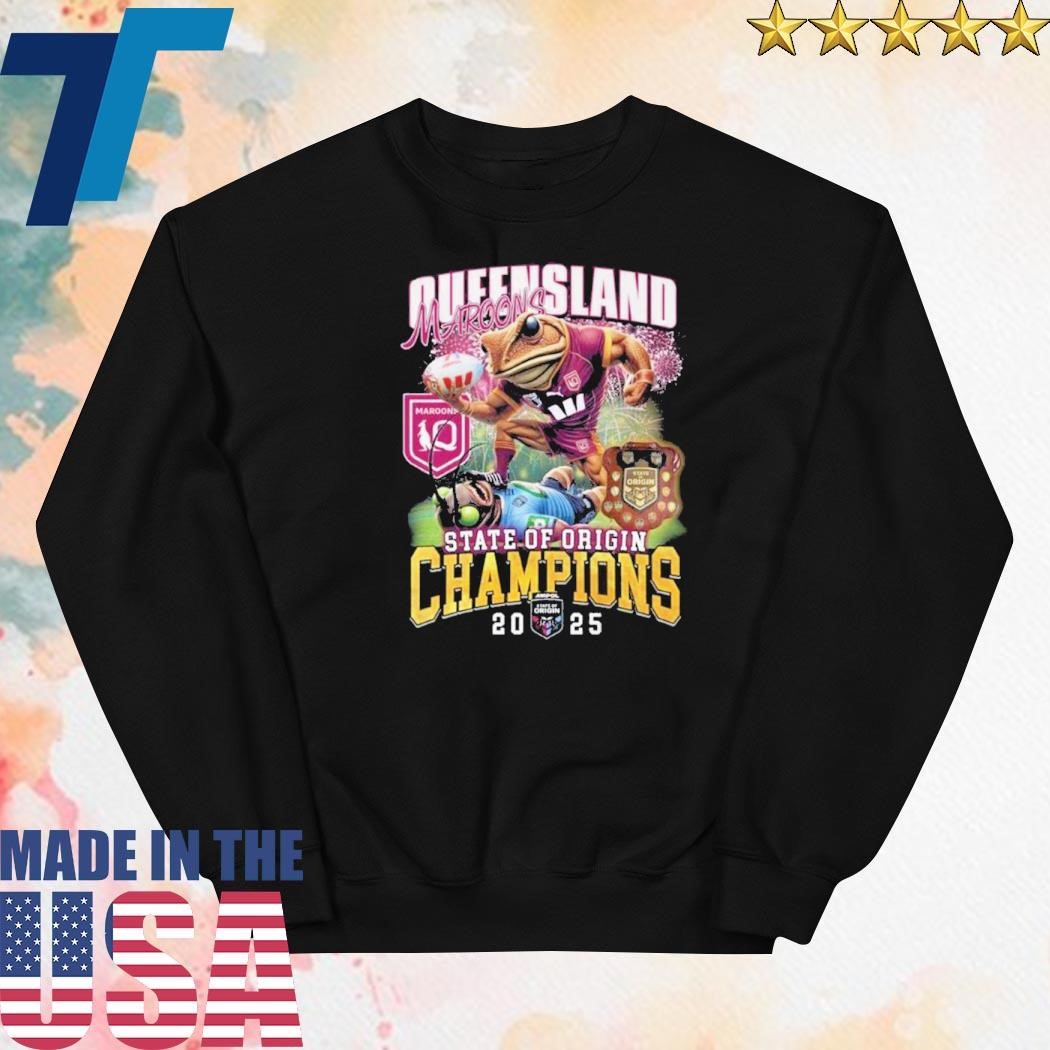 Queensland Maroons State Of Origin Champions 2025 Mascot Shirt ...