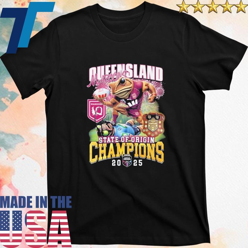 Queensland Maroons State Of Origin Champions 2025 Mascot Shirt ...