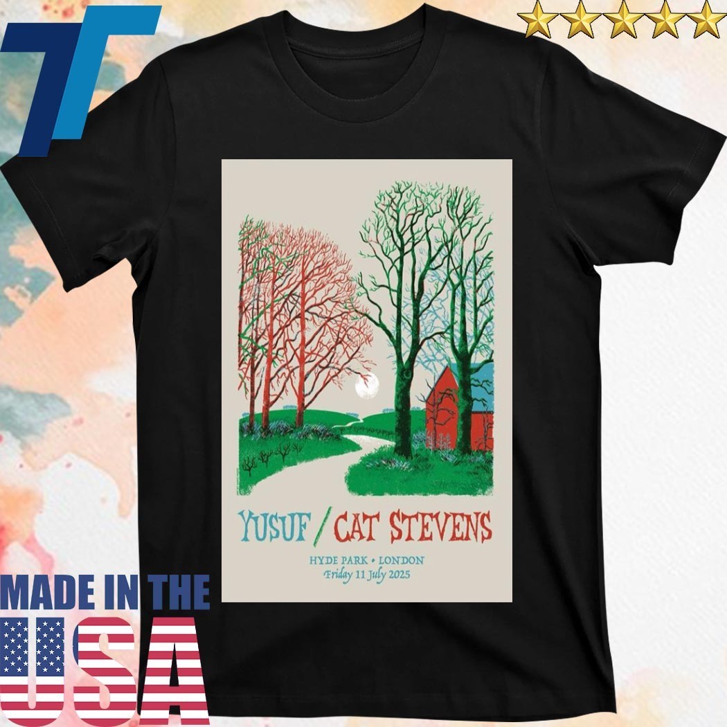 Yusuf Cat Stevens London July 11 2025 Concert Poster shirt - Official ...