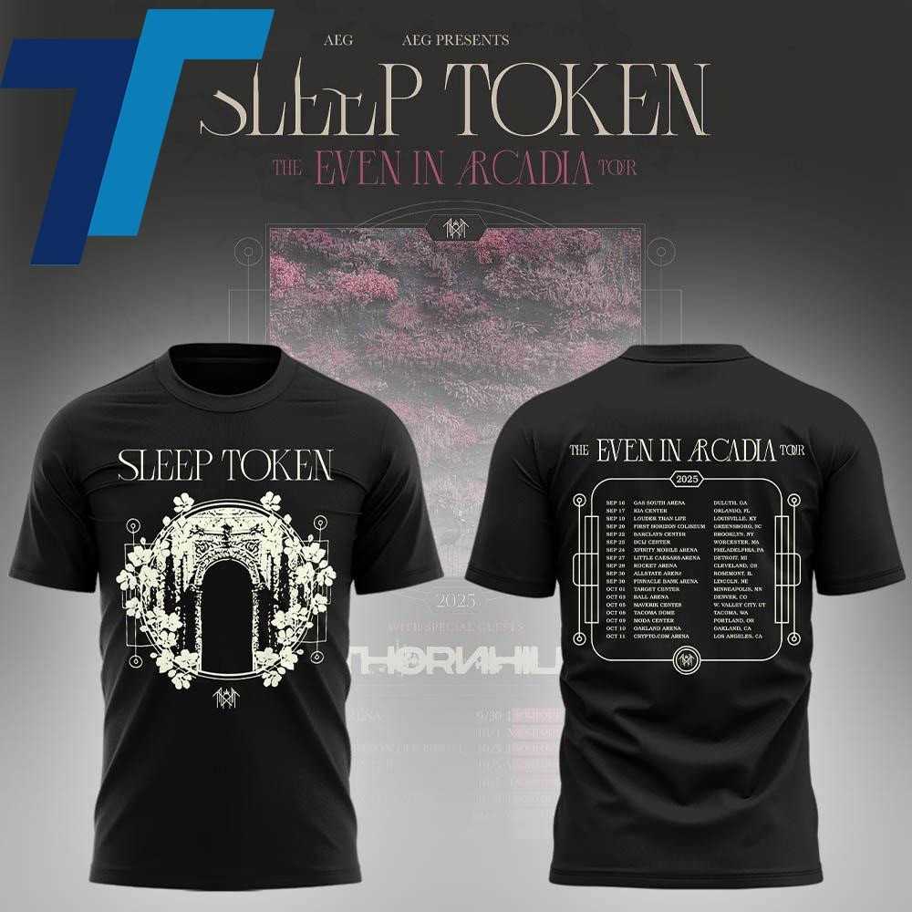 Teescott-Sleep Token The Even in Arcadia Tour 2025 Black Shirt - TeeScott