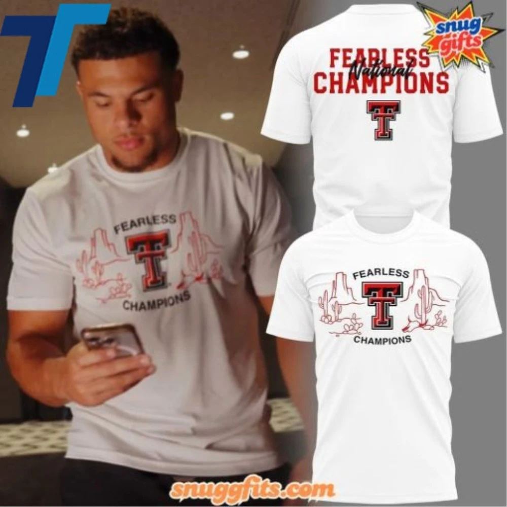 Teescott-Texas Tech Football National Fearless Champions T-Shirt - TeeScott