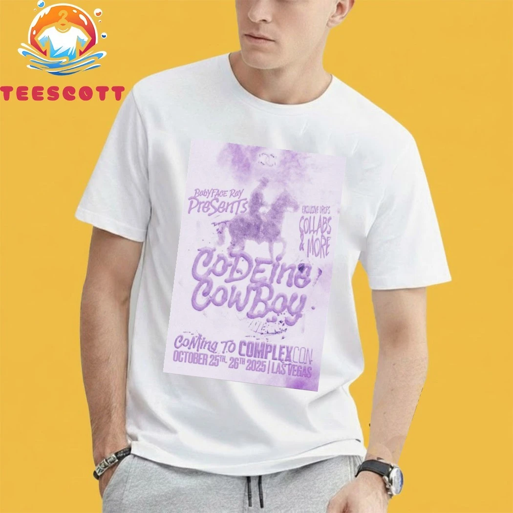 Babyface Ray Las Vegas Codeine Cowboy Show Oct 25 2025 Poster Shirt ...