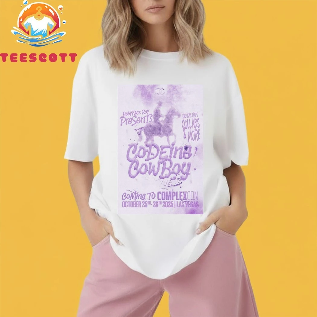 Babyface Ray Las Vegas Codeine Cowboy Show Oct 25 2025 Poster Shirt ...