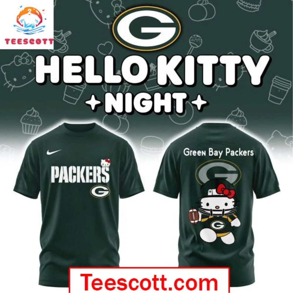 Green Bay Packers Hello Kitty NFL Game Night 2025 Shirt - Official Owen ...