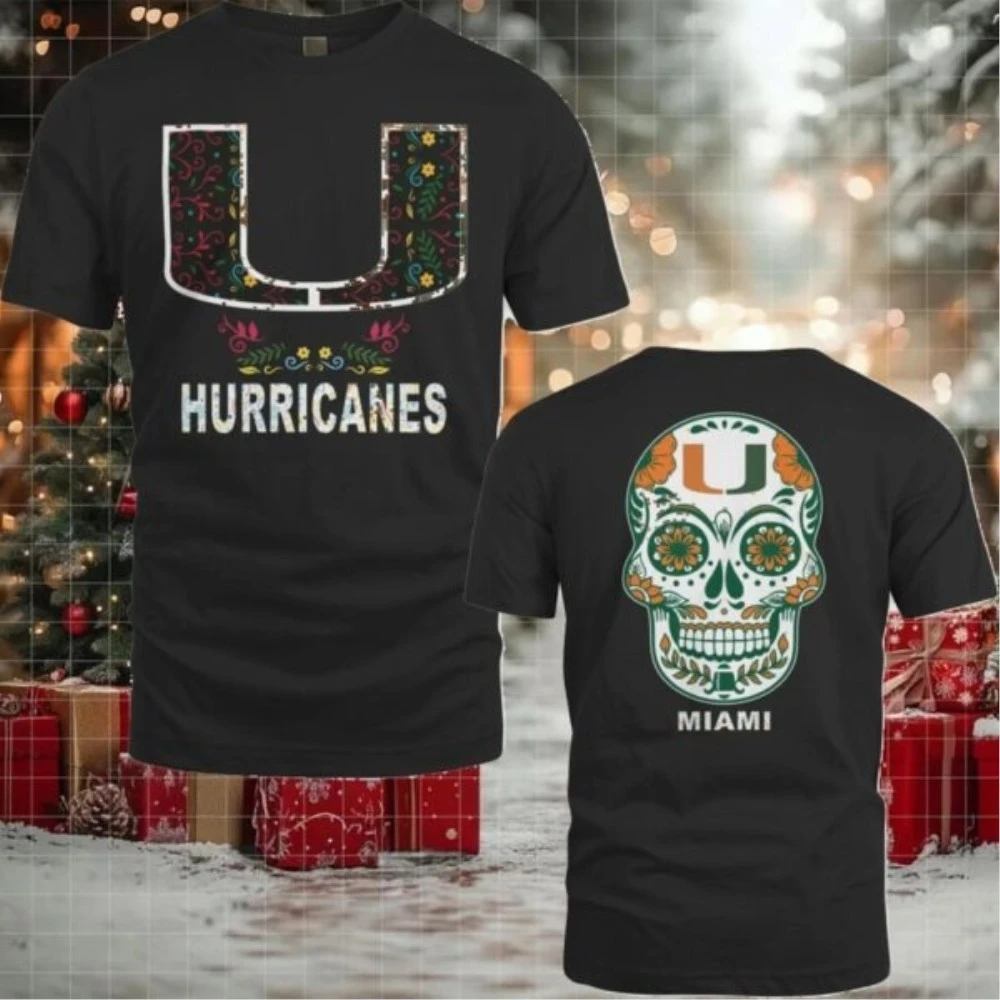 Miami Hurricanes College Football Dia De Los Muertos Shirtt - Official ...