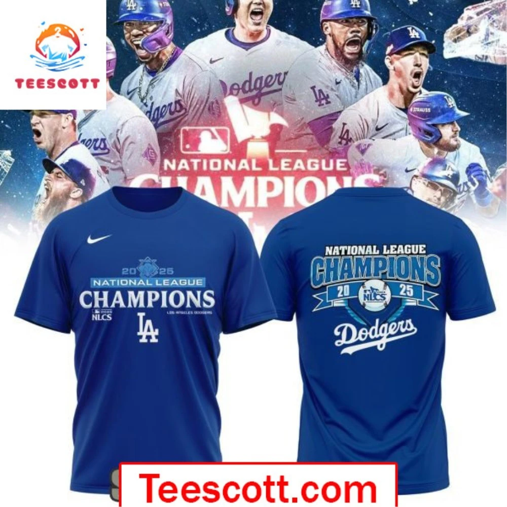 New Design Los Angeles Dodgers 2025 National League Champions Blue Two ...