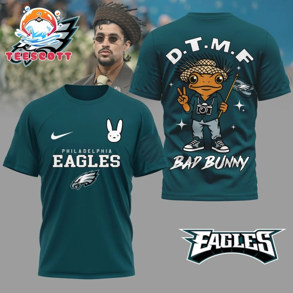 Philadelphia Eagles Bad Bunny 2026 Super Bowl LX two-sided T-shirt ...