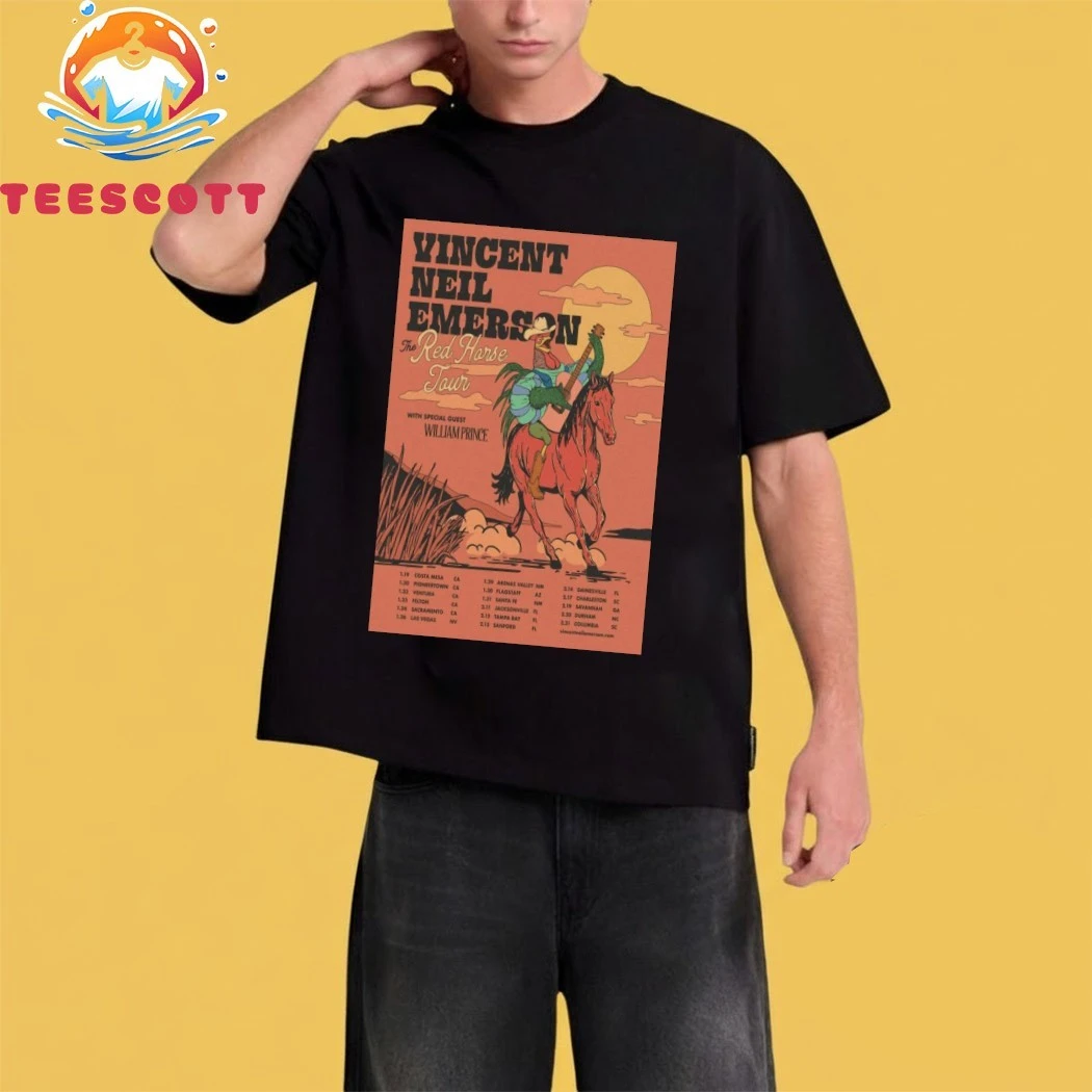 Vincent Neil Emerson The Red Horse Tour 2026 Poster Shirt - Official ...