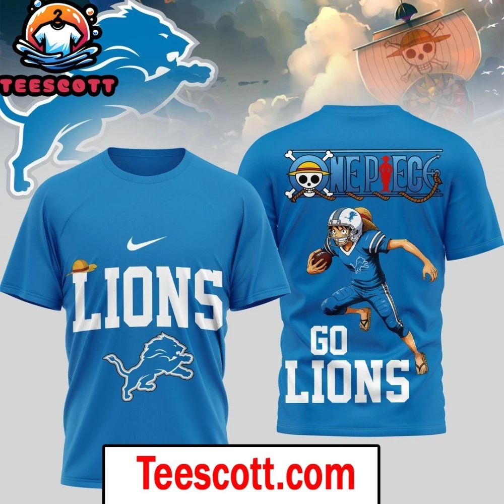 Detroit Lions NFL Monkey D. Luffy Shirt - Official Owen Store
