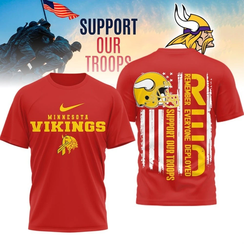 Minnesota Vikings NFL Support Our Troops Shirt - Official Owen Store