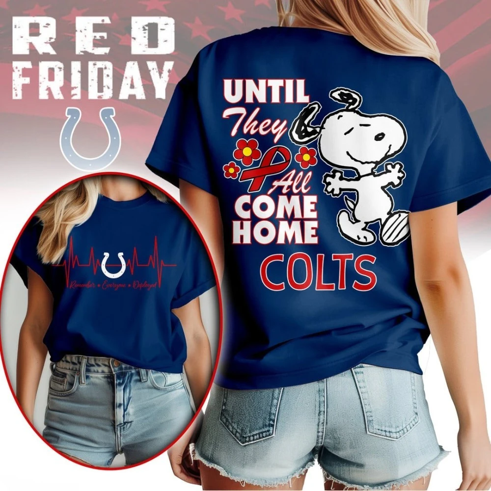Funny Indianapolis Colts NFL Snoopy Red Friday Shirt - Official Owen Store