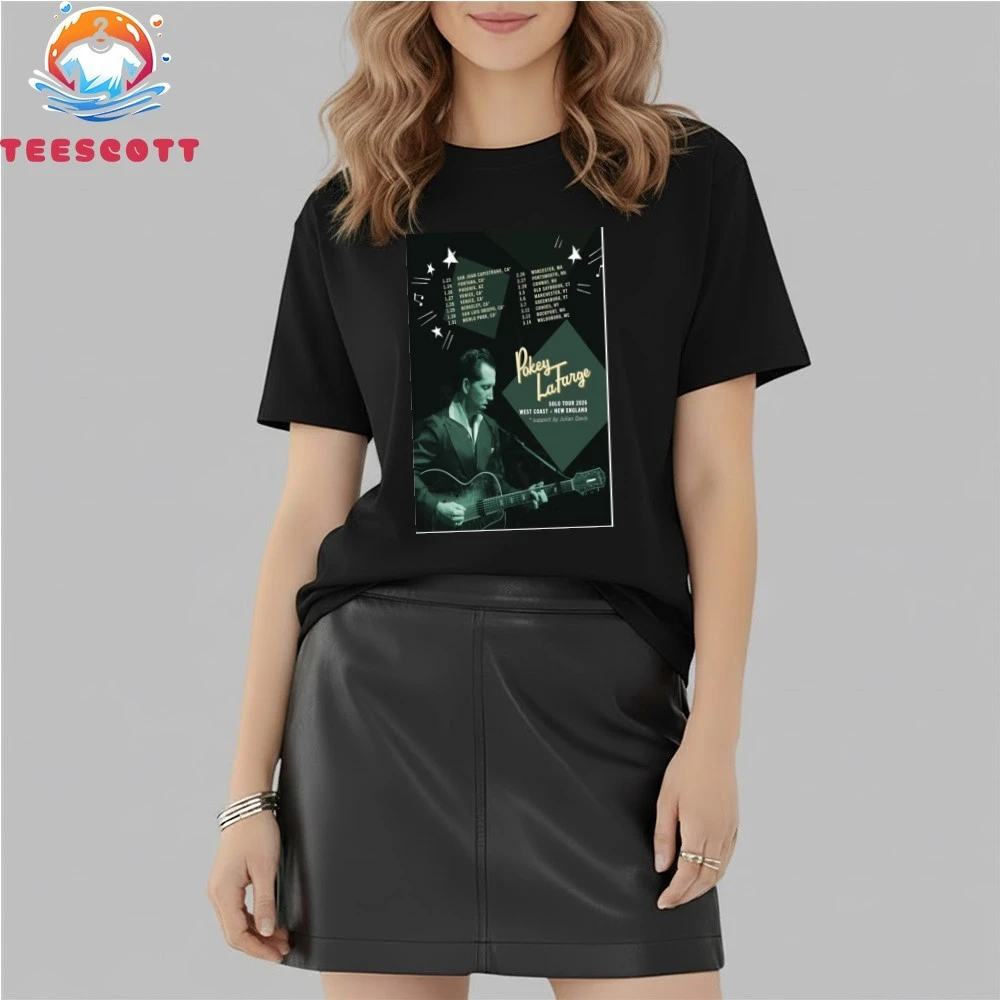 Pokey LaFarge West Coast & New England Solo Tour 2026 Poster Shirt ...